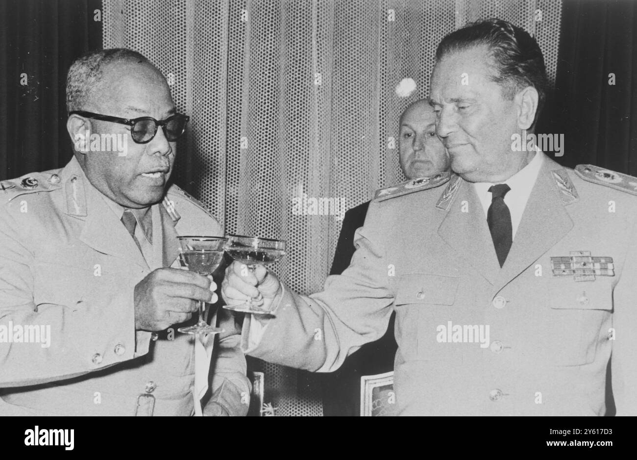 SUDANESE PRESIDENT IBRAHIM ABBOUD WITH PRESIDENT TITO TOAST LUNCHEON IN ...