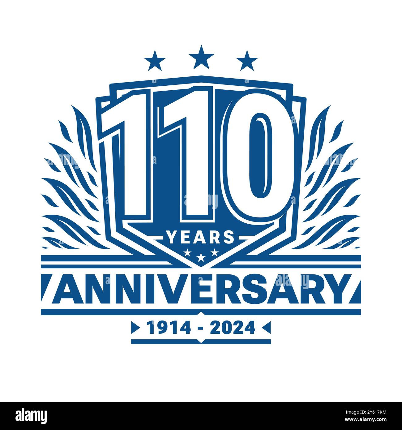 110 years anniversary celebration shield design template. 110th ...