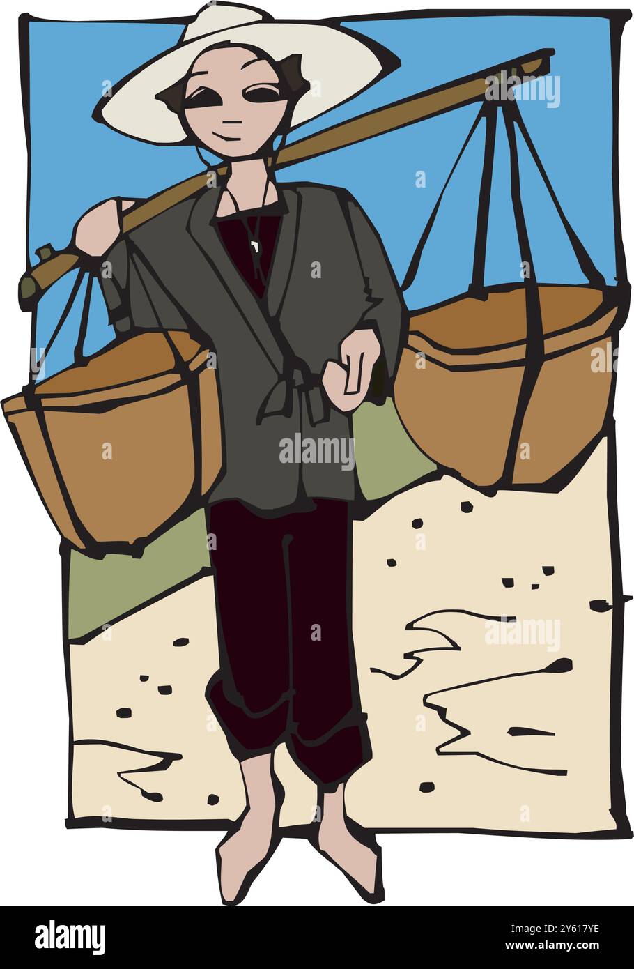 cartoon farmer character agrarian agriculture farming profession icon ...