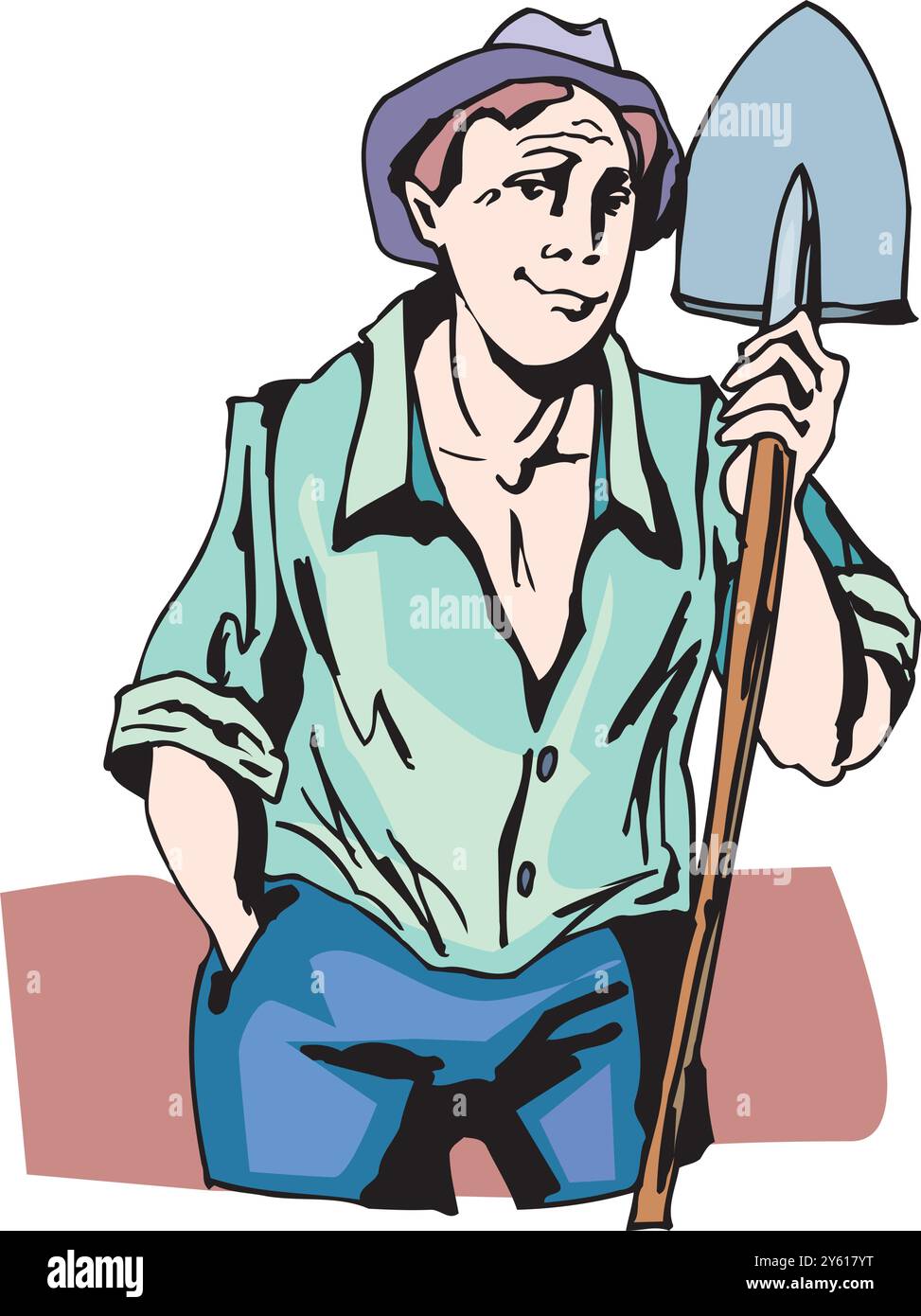 cartoon farmer character agrarian agriculture farming profession icon ...