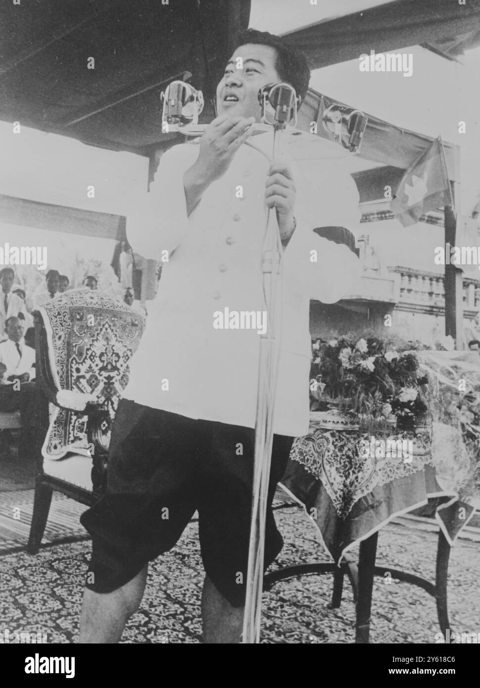 PRINCE NORODOM SIHANOUK - CAMBODIAN REFERENDUM 4 JULY 1960 Stock Photo ...