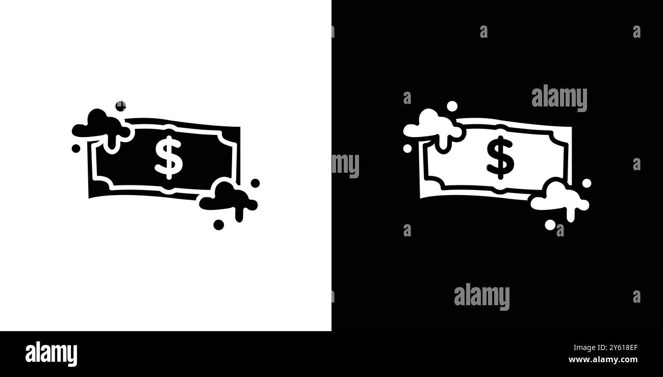 Money laundering icon vector logo set collection or bundle pack group ...