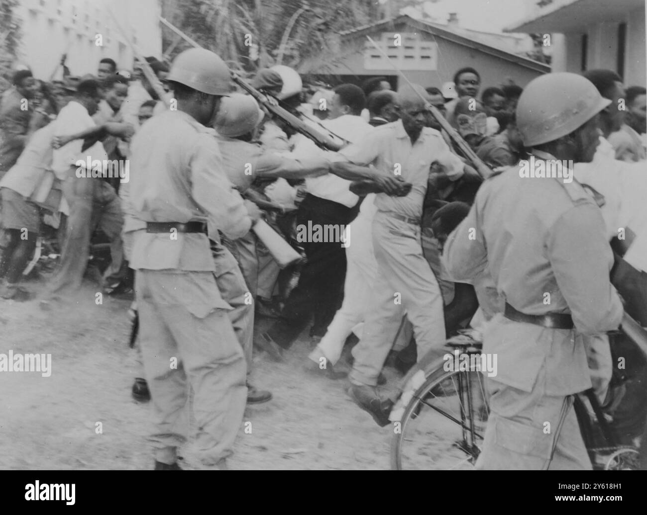 RIOTS POLICE AND FOLLOWERS OF JEAN BOLIKANGO LEOPOLDVILLE, CONGO 1 JULY ...