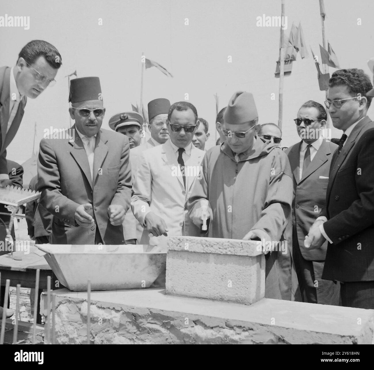 KING MOHAMMED V OF MAROCCO SEE RECONTRUCTION AGADIR AFTER EARTHQUAKE 1 ...