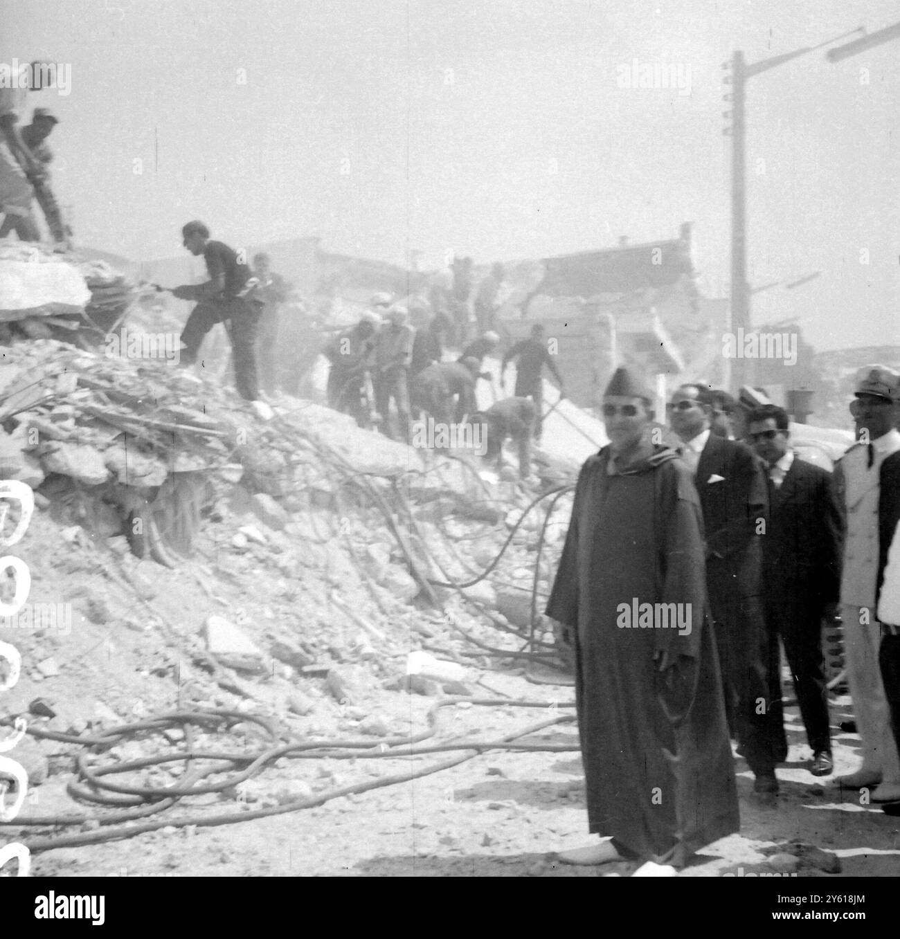 KING MOHAMMED V OF MAROCCO SEE RECONTRUCTION AGADIR AFTER EARTHQUAKE 1 ...