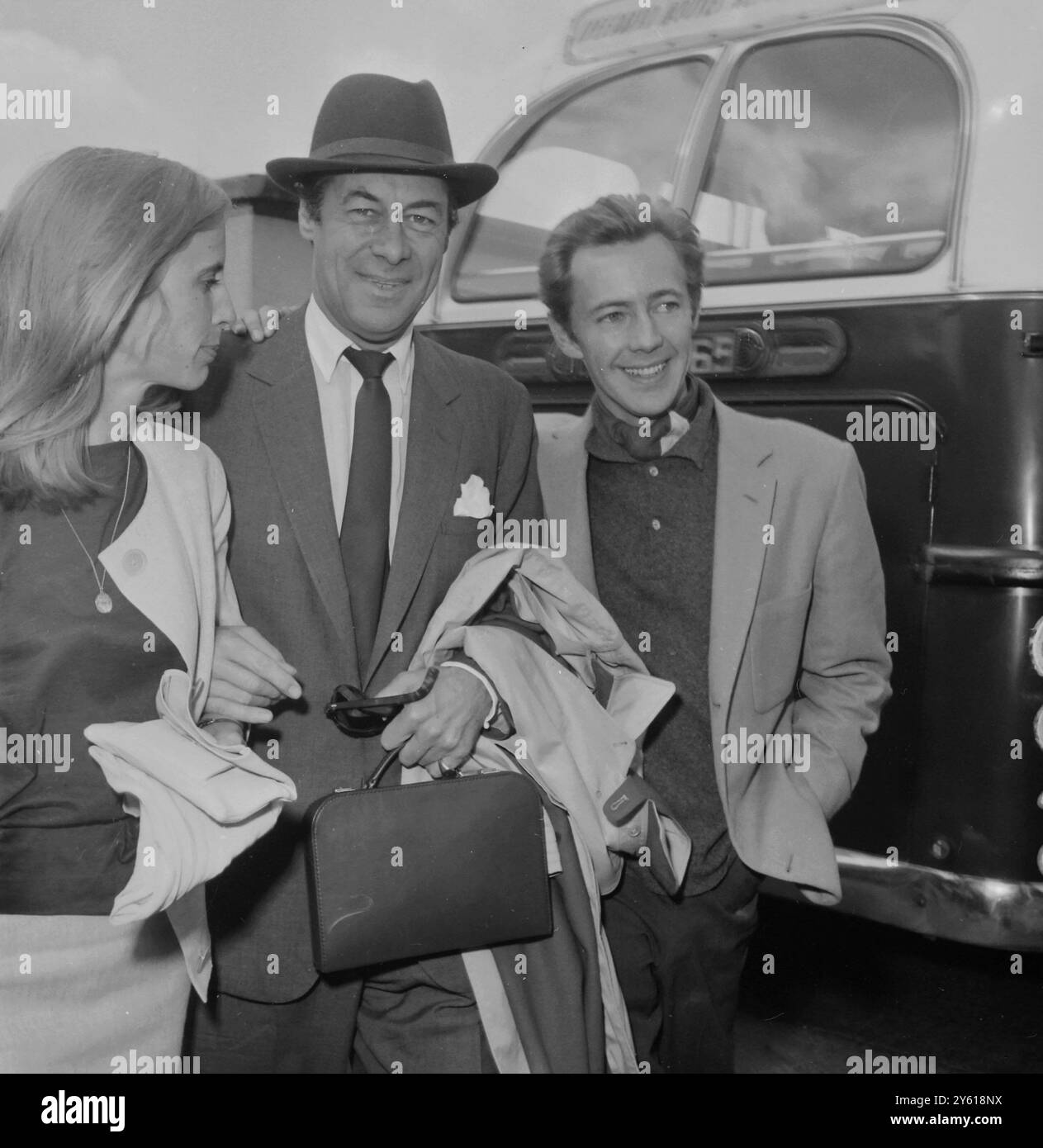 HARRISON REX LONDON AIRPORT WITH WIFE / 30 JUNE 1960 Stock Photo - Alamy