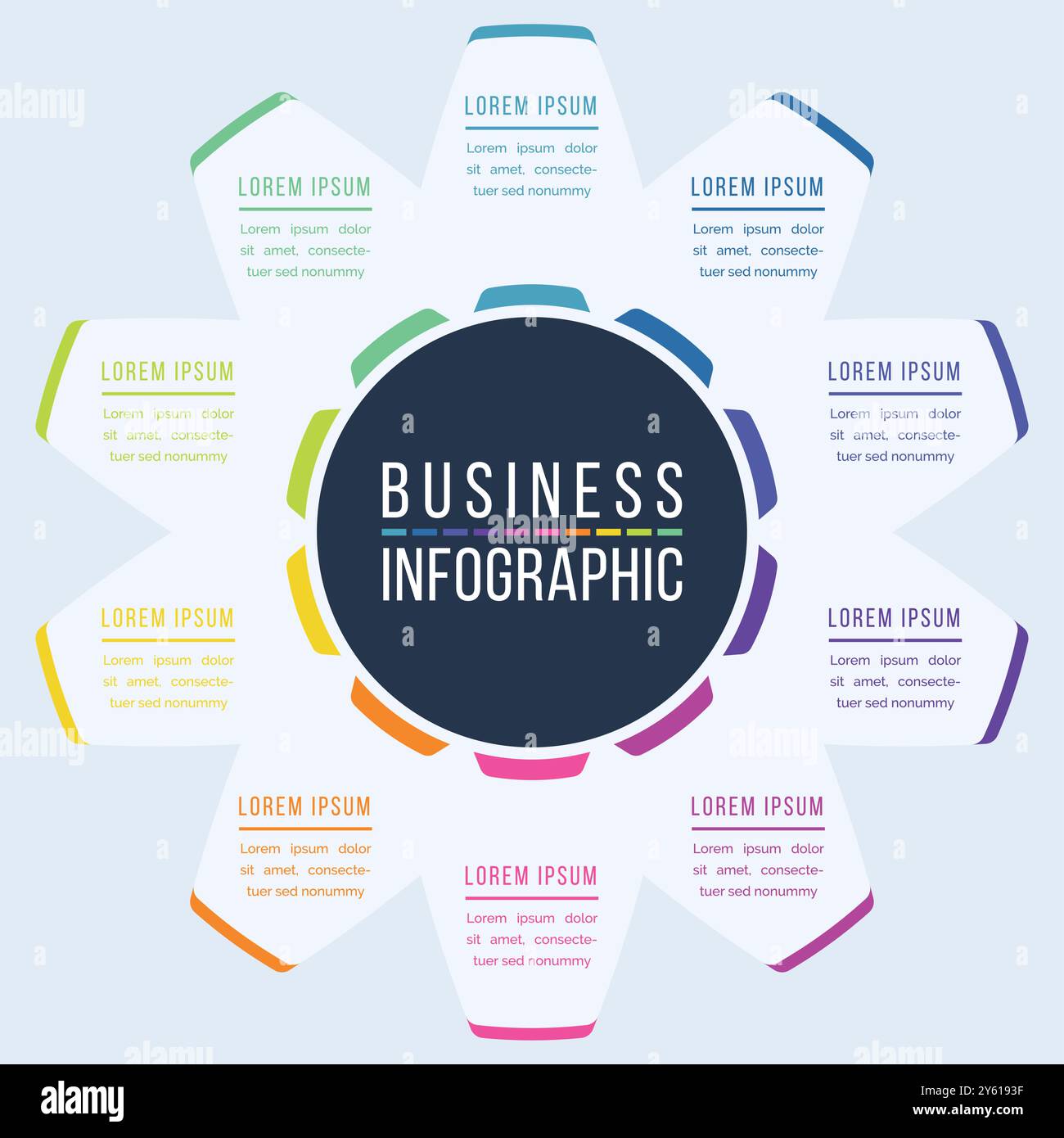 10 Steps Infographic circle design 10 steps, objects, elements or Options infographic business ...