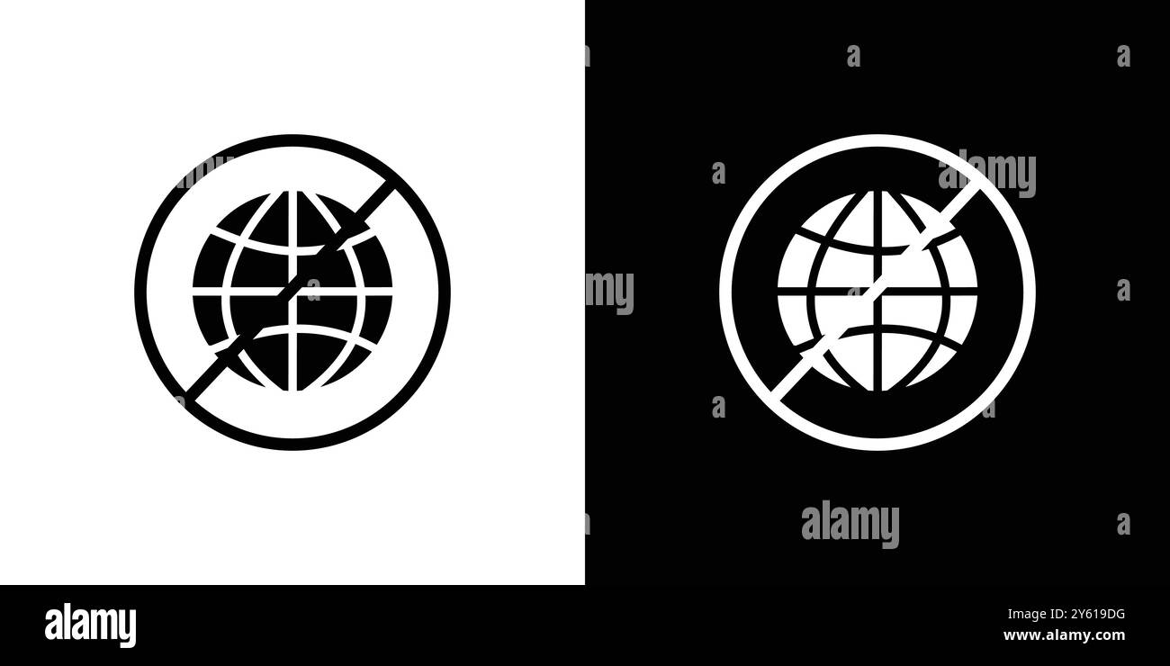 offline icon vector logo set collection or bundle pack group Stock ...