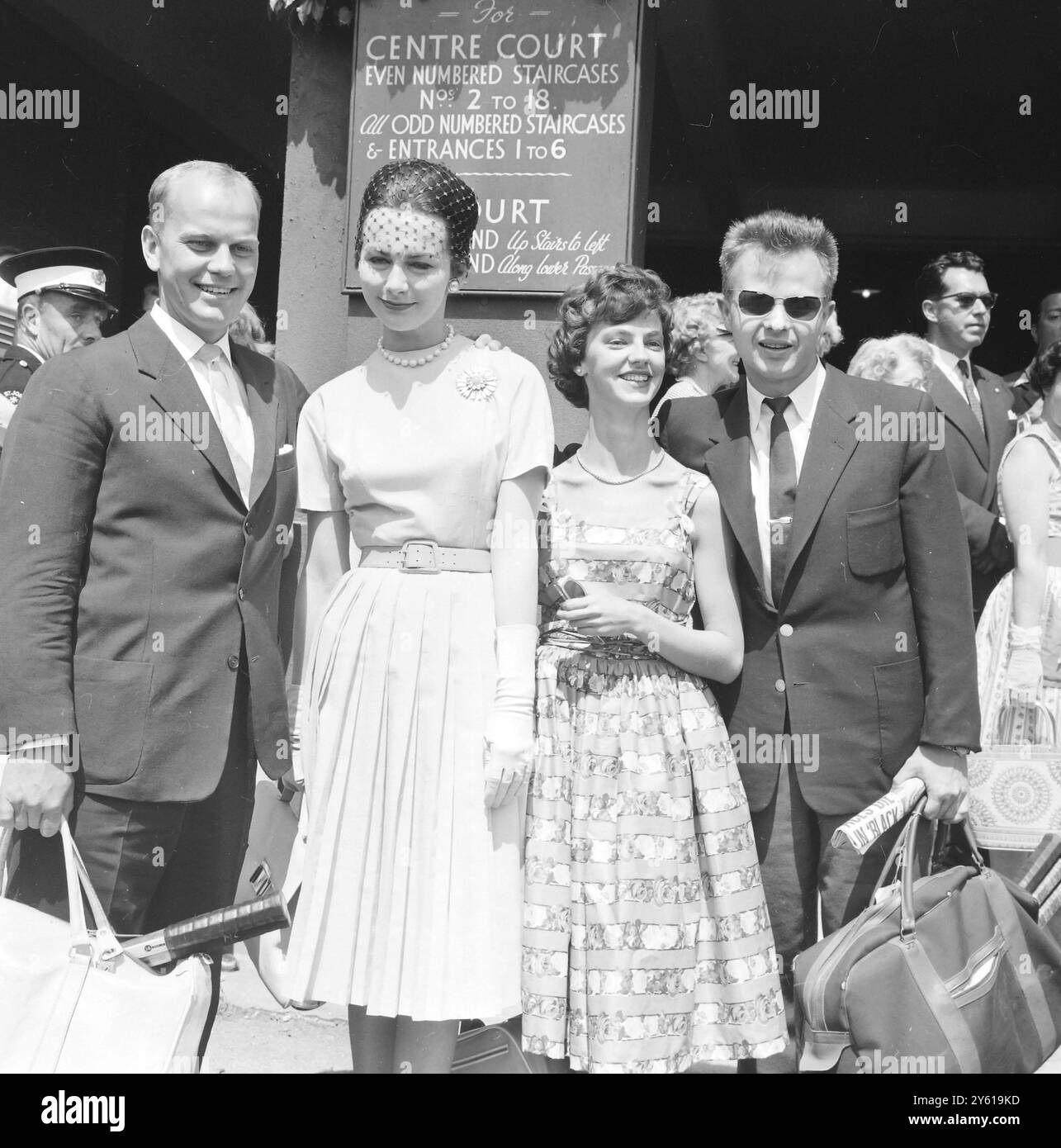 STOCKENBERG WITH WIFE AT WIMBLEDON / 20 JUNE 1960 Stock Photo - Alamy