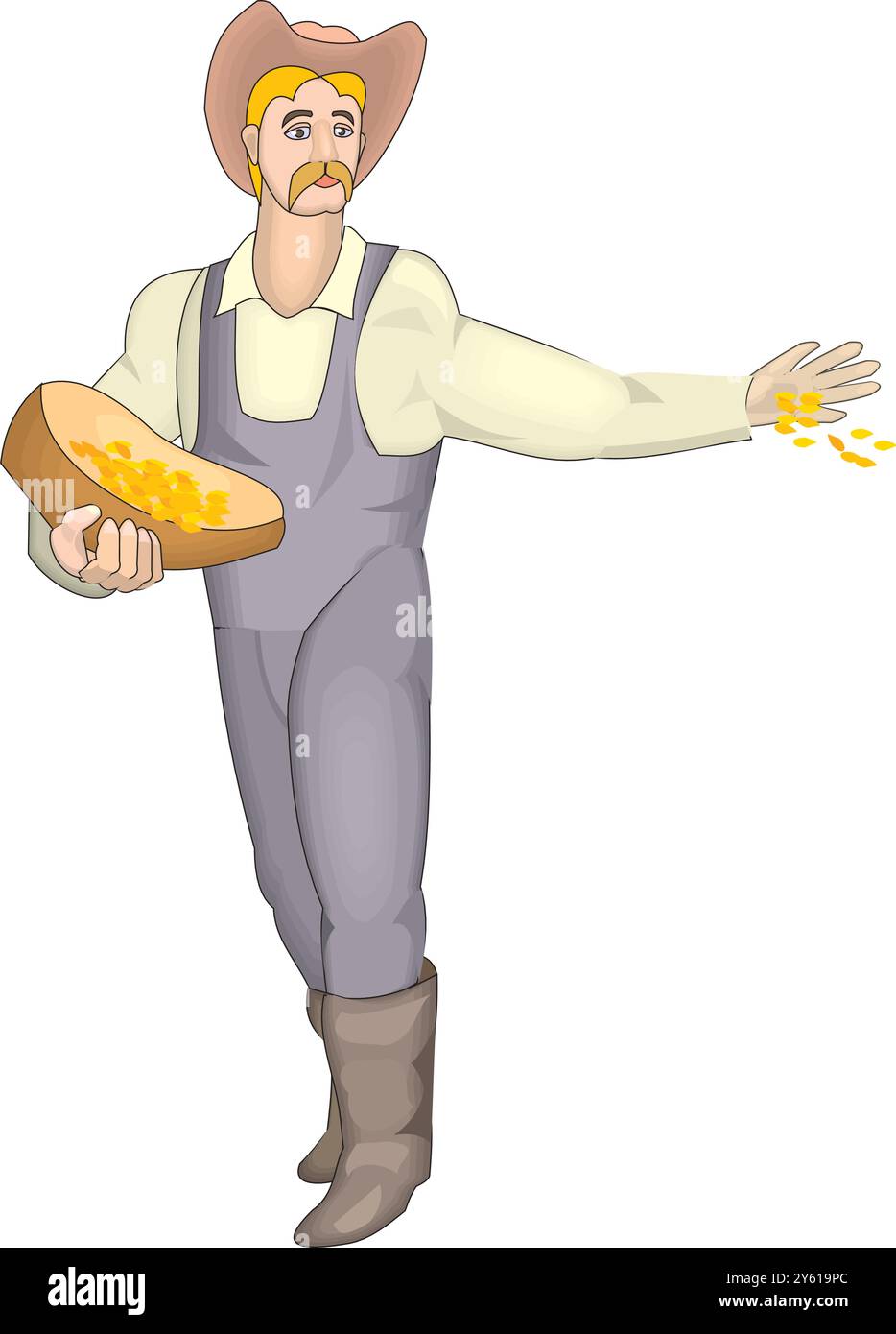 Agriculture sowing a field illustration hi-res stock photography and ...