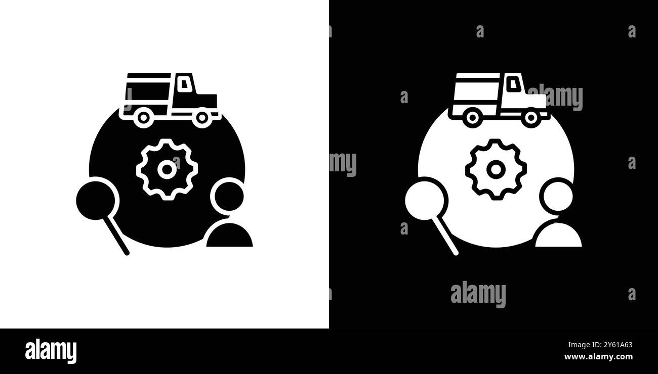 Supply chain process icon vector logo set collection or bundle pack ...