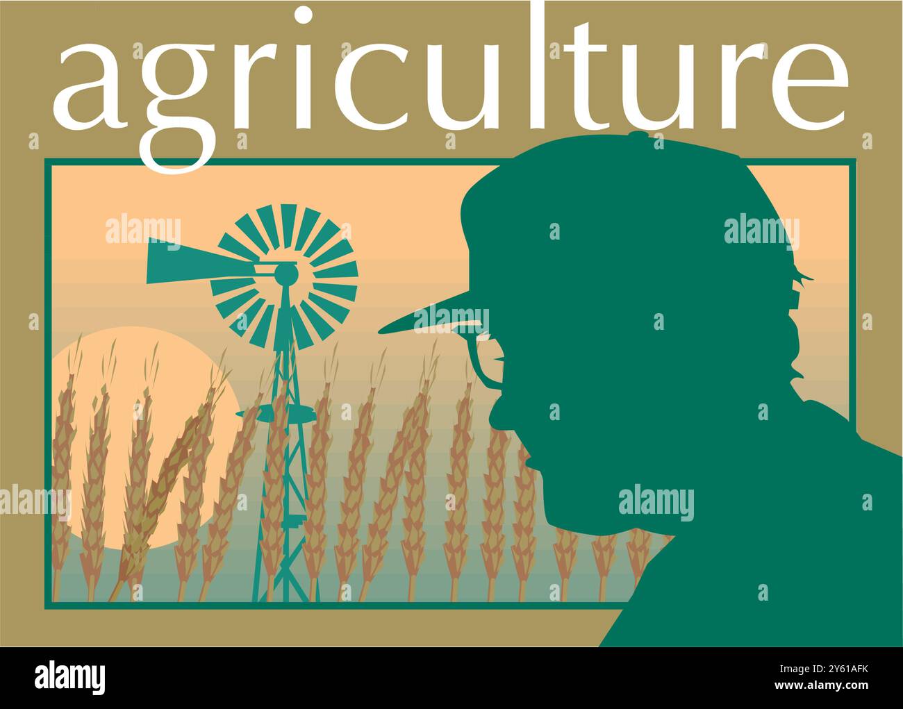 Vector illustration - Agriculture Advertising template with Agriculture ...