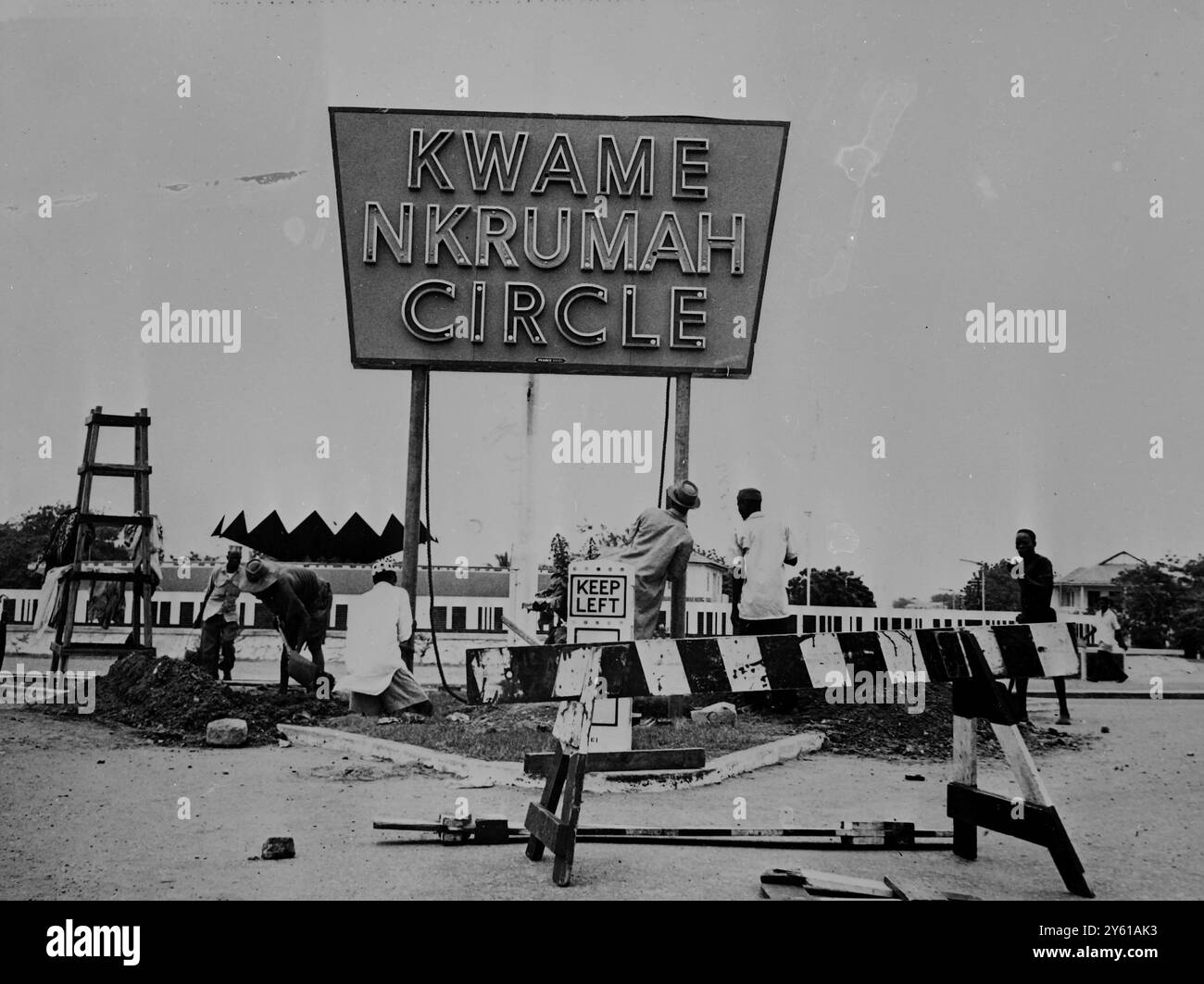 NEON SIGNS ARE ERECTER FOR REPUBLICAN CELEBRATIONS 10 JUNE 1960 Stock ...