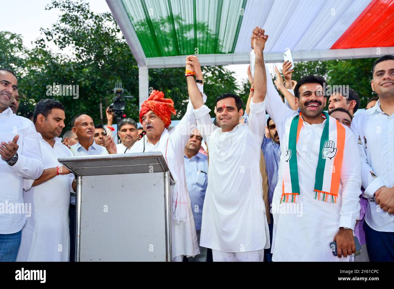 GURUGRAM, INDIA - SEPTEMBER 23: Former Haryana Chief Minister Bhupinder ...