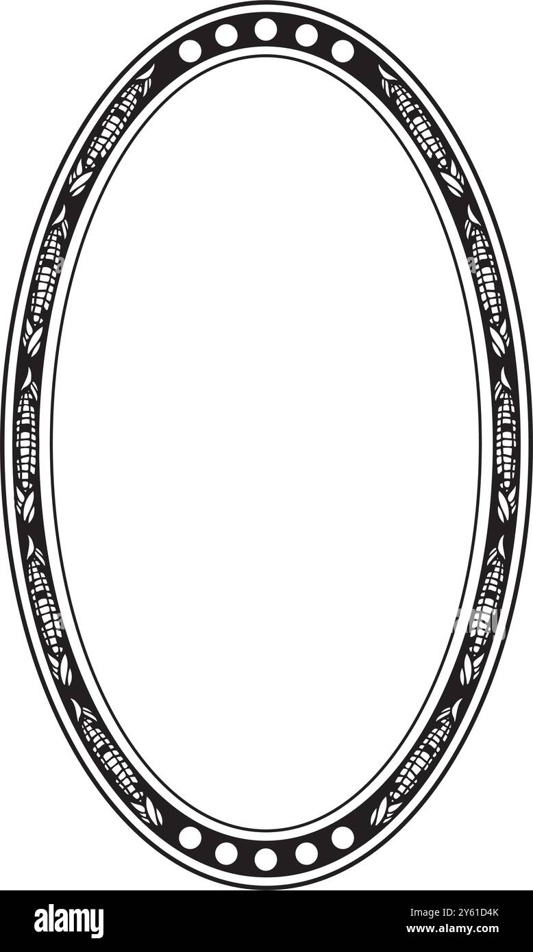 Corn frame on the cob vintage design template. Botanical corn. Vector ...