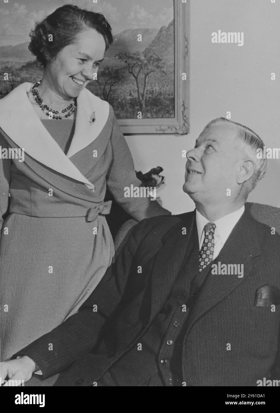 PRETORIA, FIRST PICTURE OF SOUTH AFRICAN PREMIER HENDRIK VERWOERD WITH ...