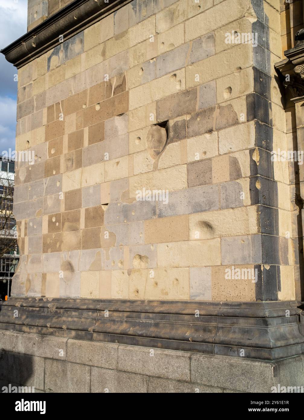Bomb Damage on the walls of the Kaiser Wilhelm Memorial Church (Kaiser ...