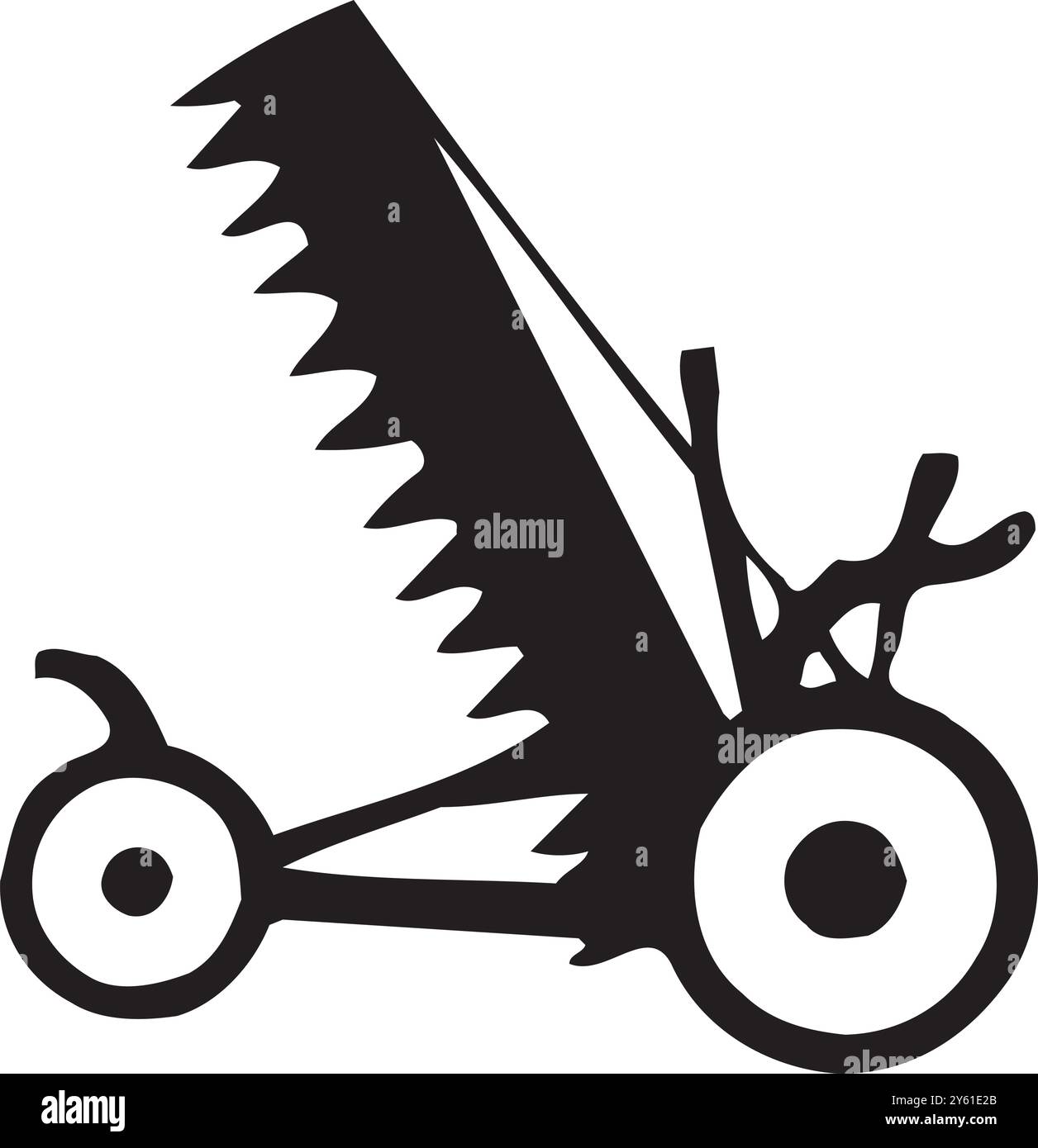 abstract Hand walk-behind farm tractor vector design illustration Stock ...