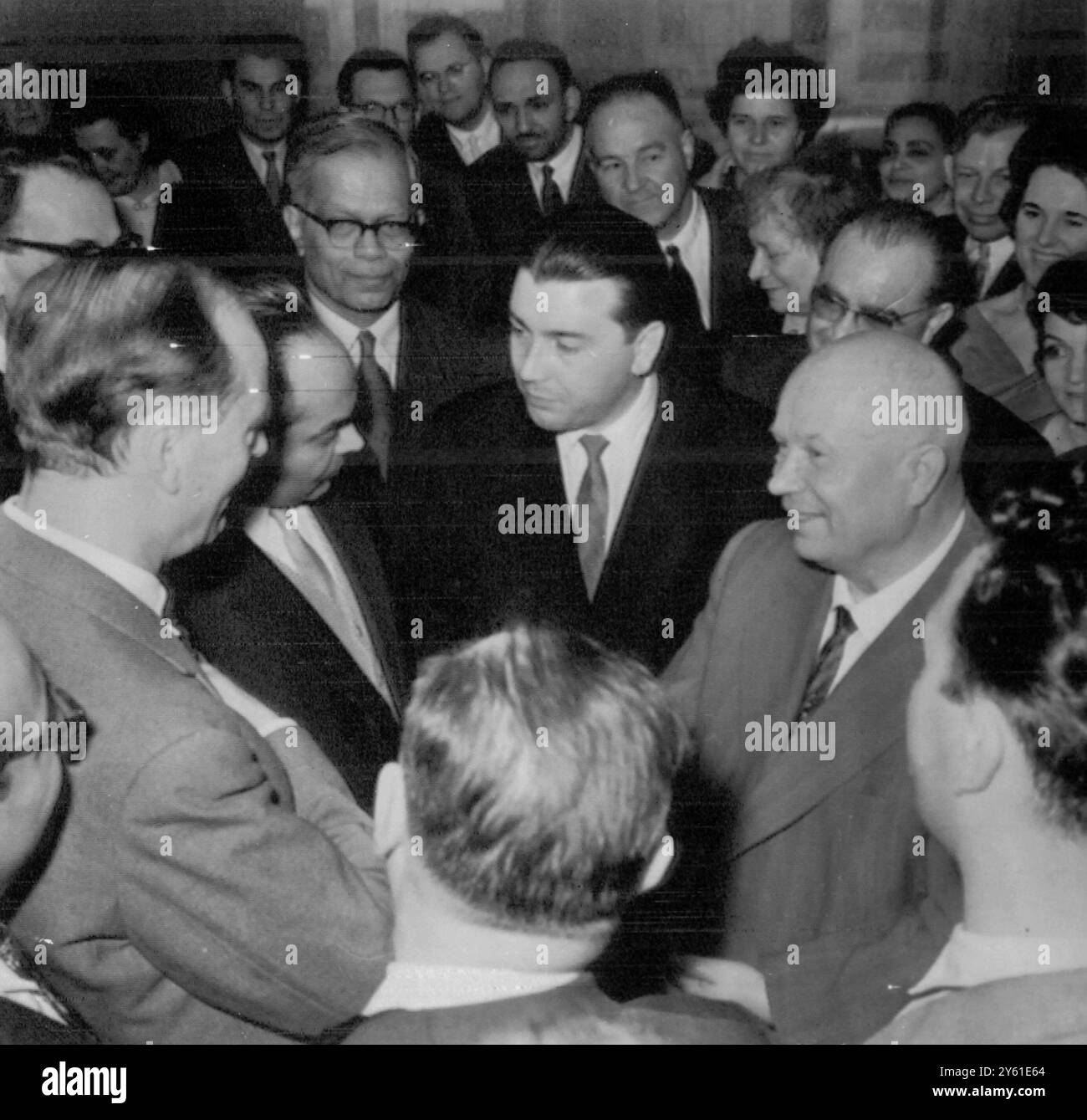 SOVIET PREMIER NIKITA KRUSHCHEV AT RECEPTION FOR CZECHOSLOVAKIAN ...