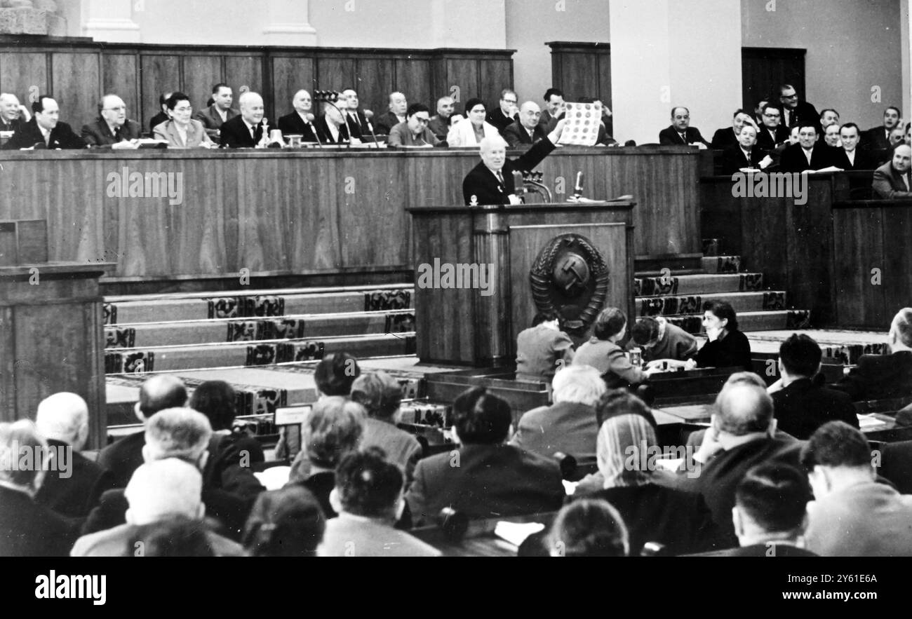 SOVIET PREMIER NIKITA KRUSHCHEV SPEAKS TO SUPREME SOVIET / 10 MAY 1960 ...