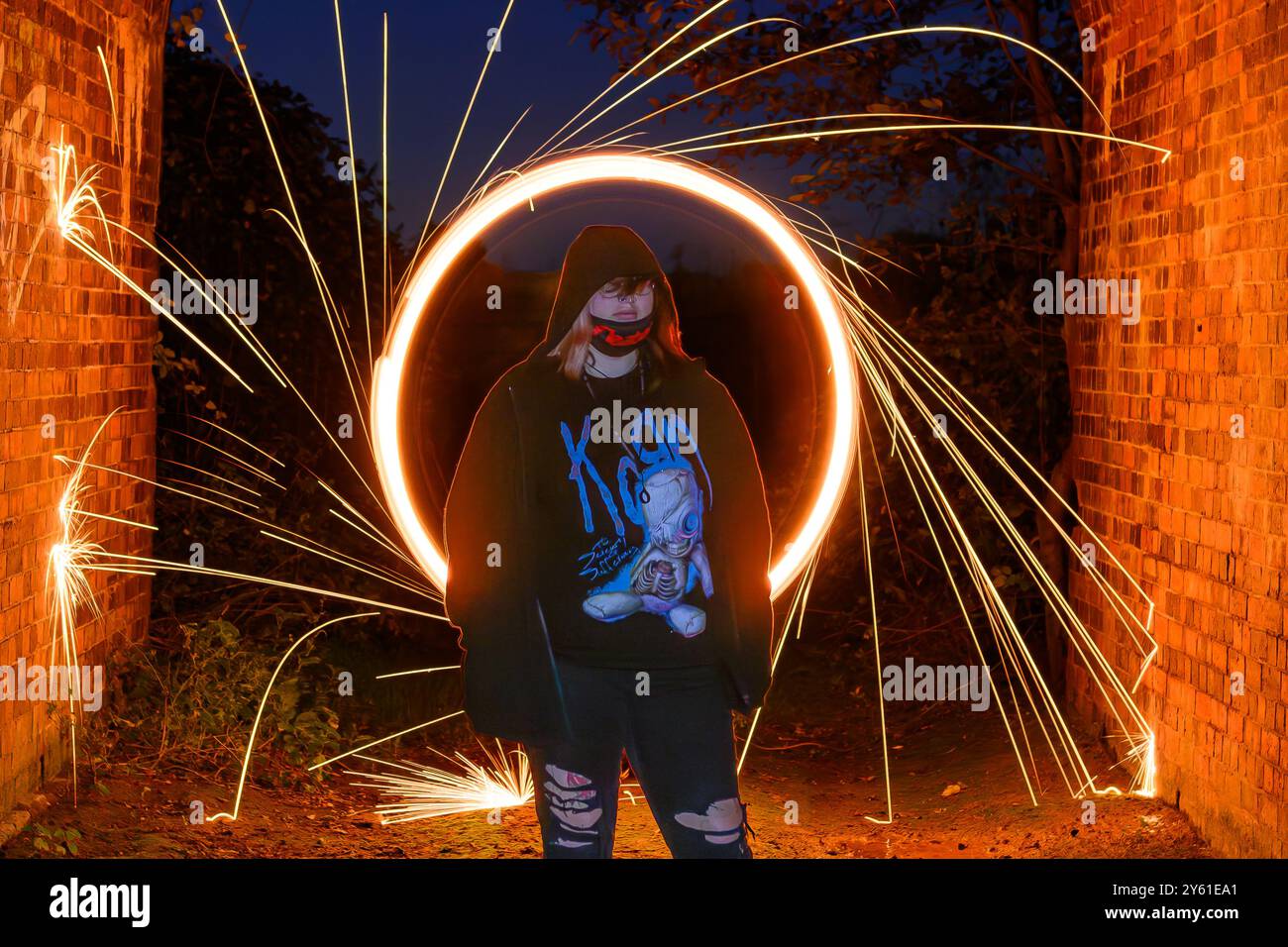 Wire Wool spinning Stock Photo - Alamy