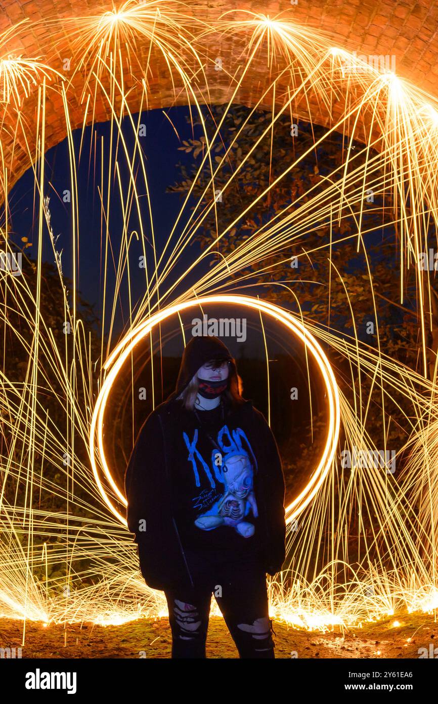 Wire Wool spinning Stock Photo - Alamy