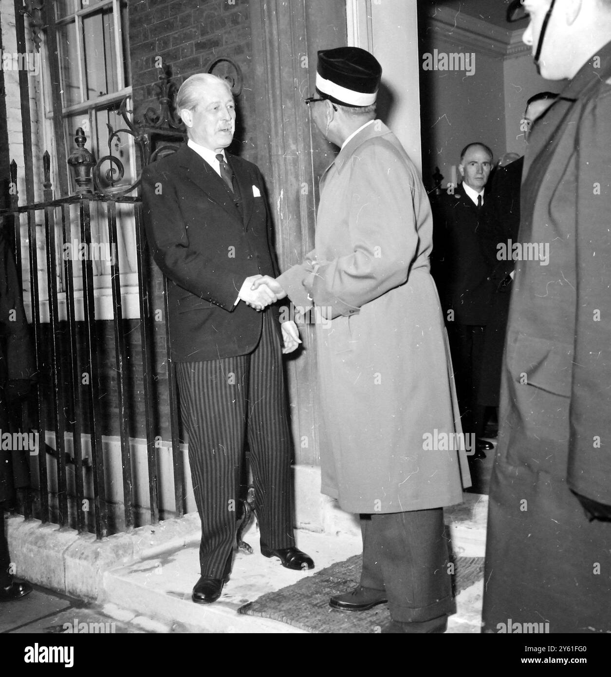 MALAYAN PRIME MINISTER TENGKU ABDUL RAHMAN SHAKES THE HANDS OF BRITISH ...