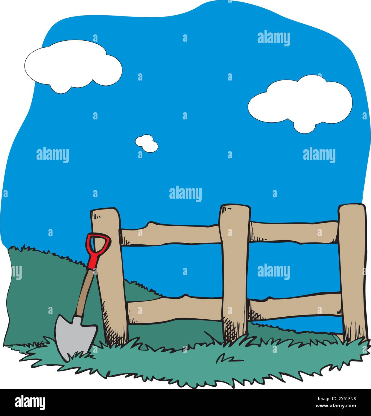 Rustic or farm fence made from natural wooden material realistic vector ...