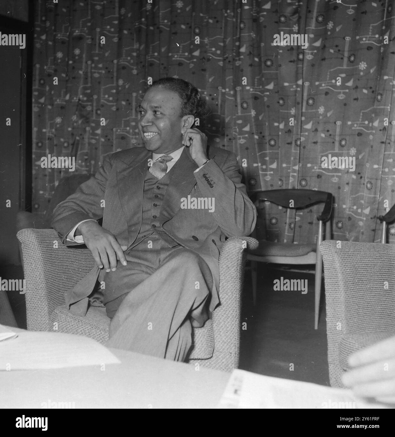 CEYLON ' S MINISTER OF JUSTICE EDMUND J COORAY ARRIVES AT LONDON ...