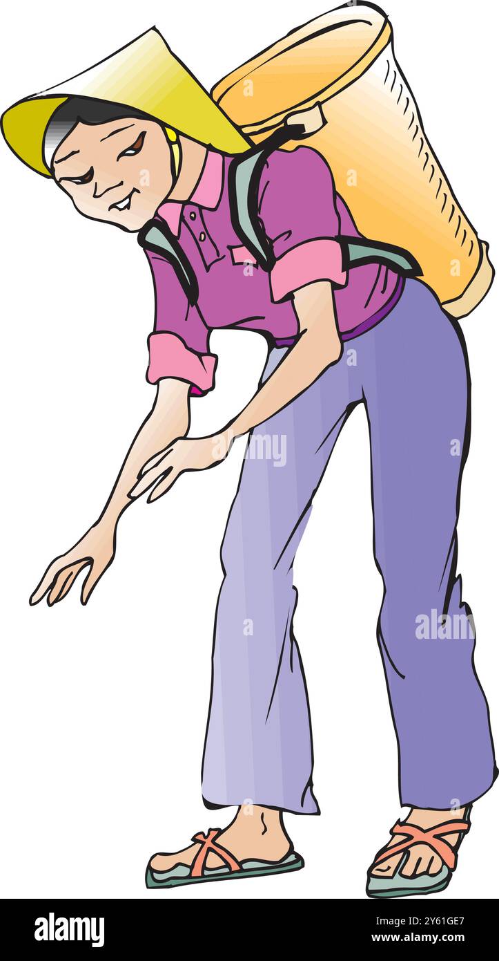 Farmer carrying plough Cut Out Stock Images & Pictures - Alamy