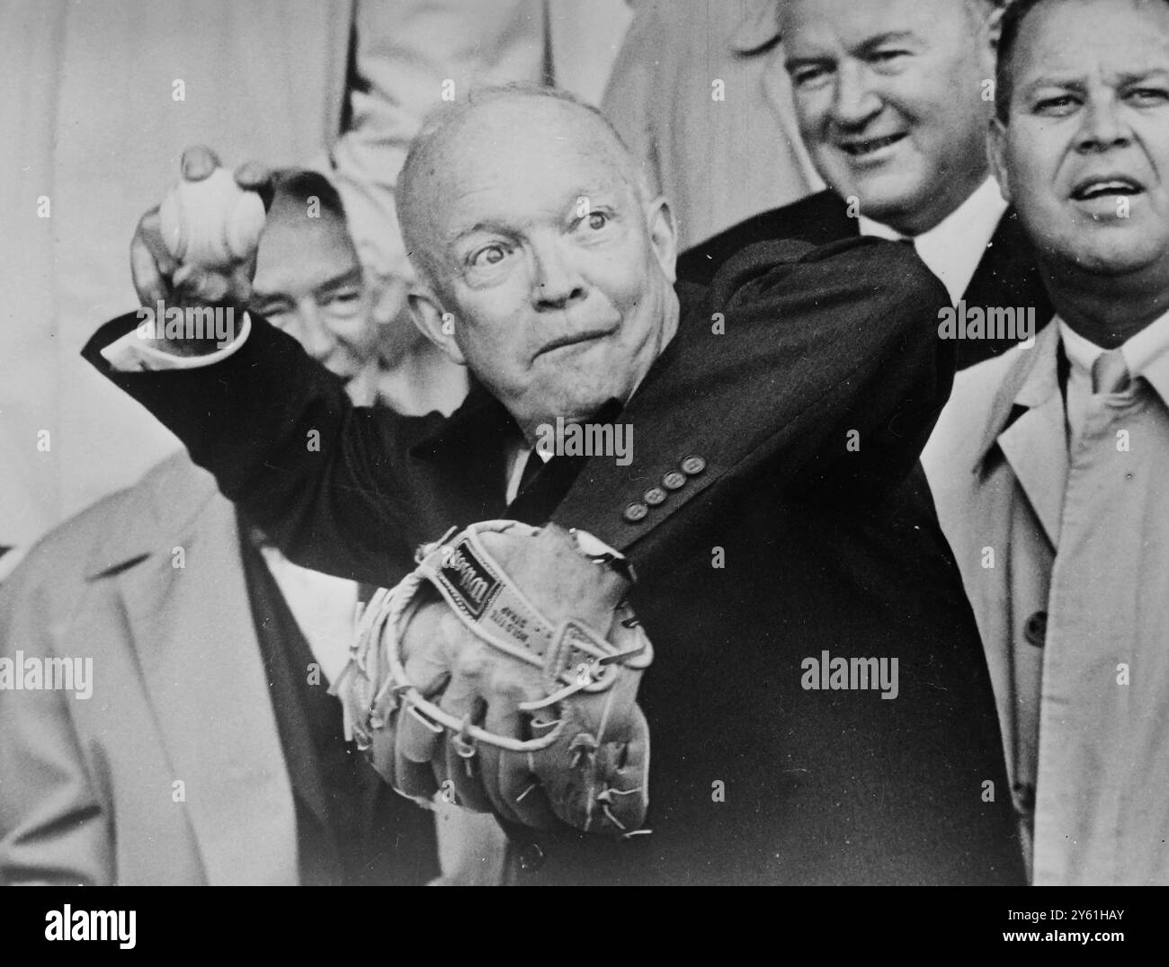 BASEBALL AMERICAN LEAGUE BASEBALL SEASON OPENING - PRESIDENT EISENHOWER ...