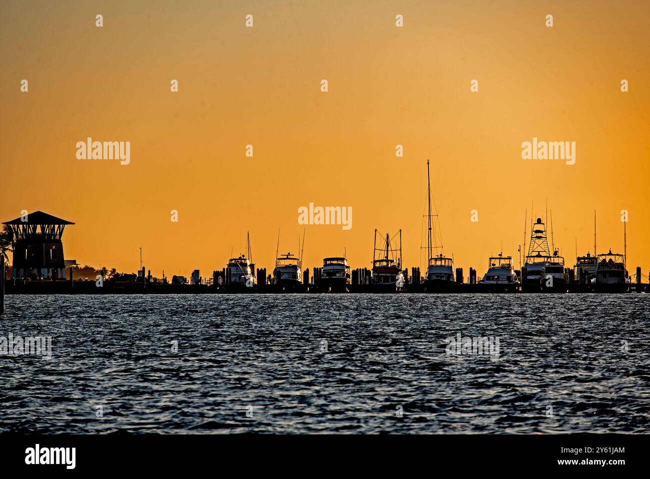 Silhouettes of boat(s), Marathon Key, Florida Keys, Florida, USA Stock ...