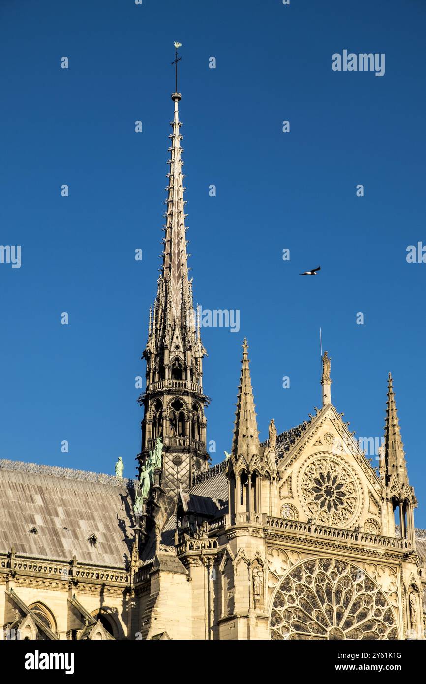 FRANCE. PARIS (4TH DISTRICT). NOTRE-DAME CATHEDRAL. THE SPIRE, BUILT BY ...