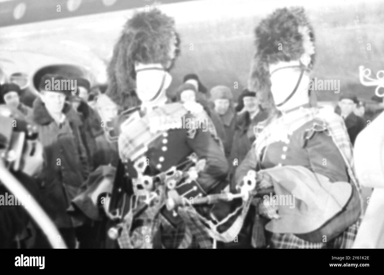 BRITISH ARMY SCOTS GUARDS PIPES OF GUARDS AT MOSCOW 3 APRIL 1960 Stock ...