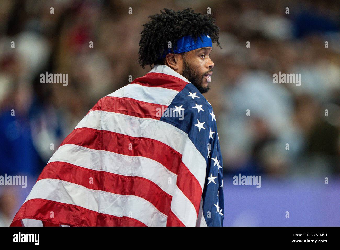 Noah Malone of Team USA celebrates winning bronze in the final of the ...