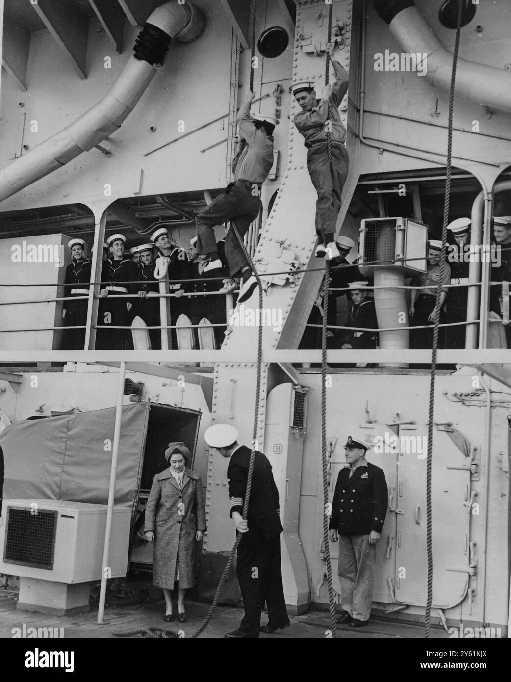 NAVY SHIPS PRINCESS MARGERET VISITS SUBMARINE DEPOT SHIP 30 MARCH 1960 ...