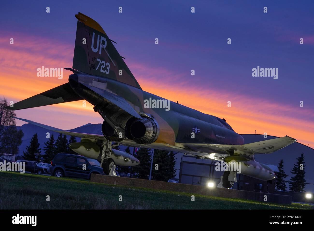 A U.S. Air Force F-4C Phantom II fighter is seen on static display at ...