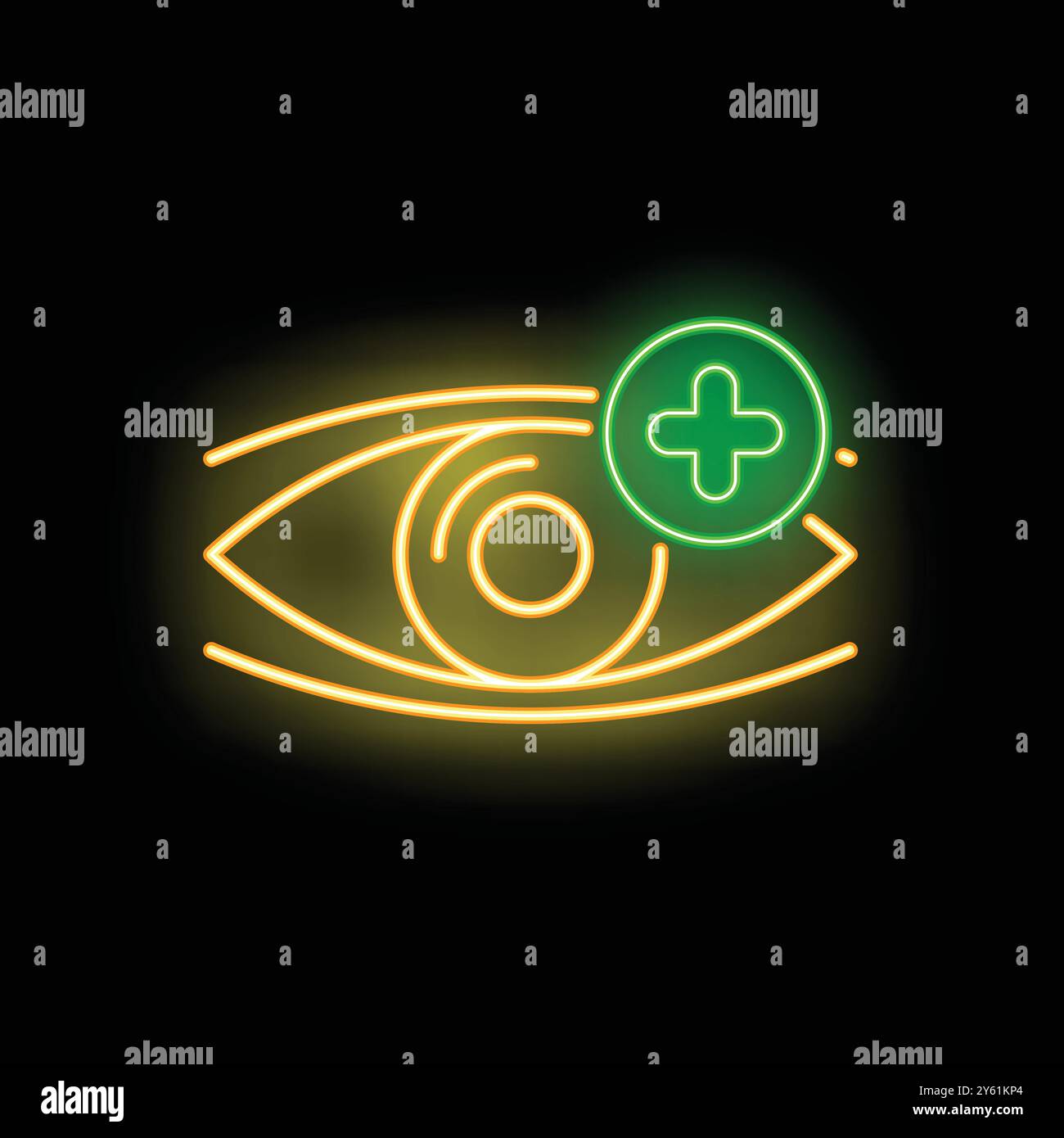 Plus sign concept illuminated Stock Vector Images - Alamy