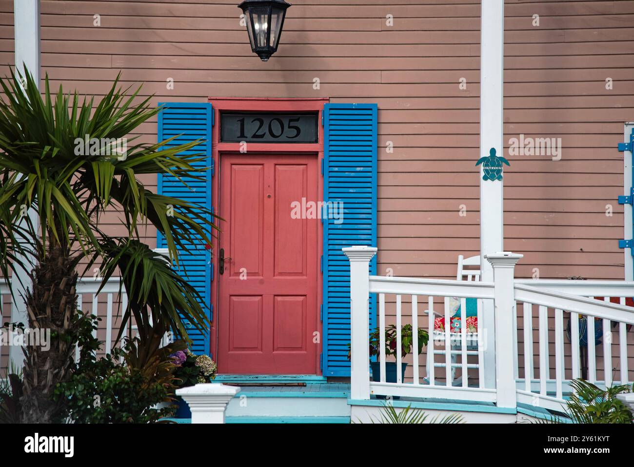 Front porch of house in Old Town, Key West, Florida, USA Stock Photo ...