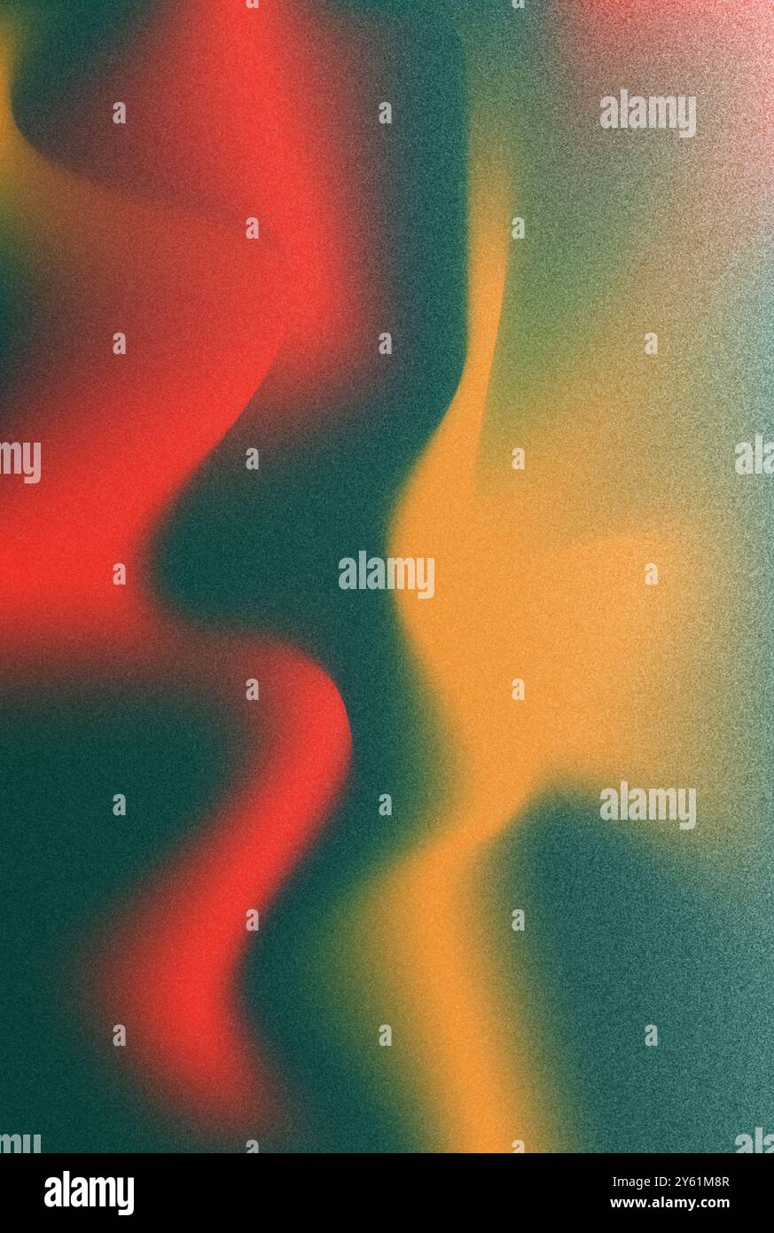 Grainy red green abstract background with smooth gradient transitions ...