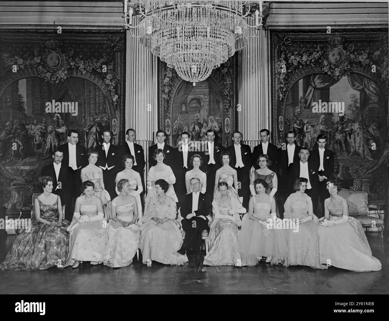 KRAFT PRINCE OTHER ROYALS AT SWEDISH BALL STOCKHOLM 12 MARCH 1960 Stock ...