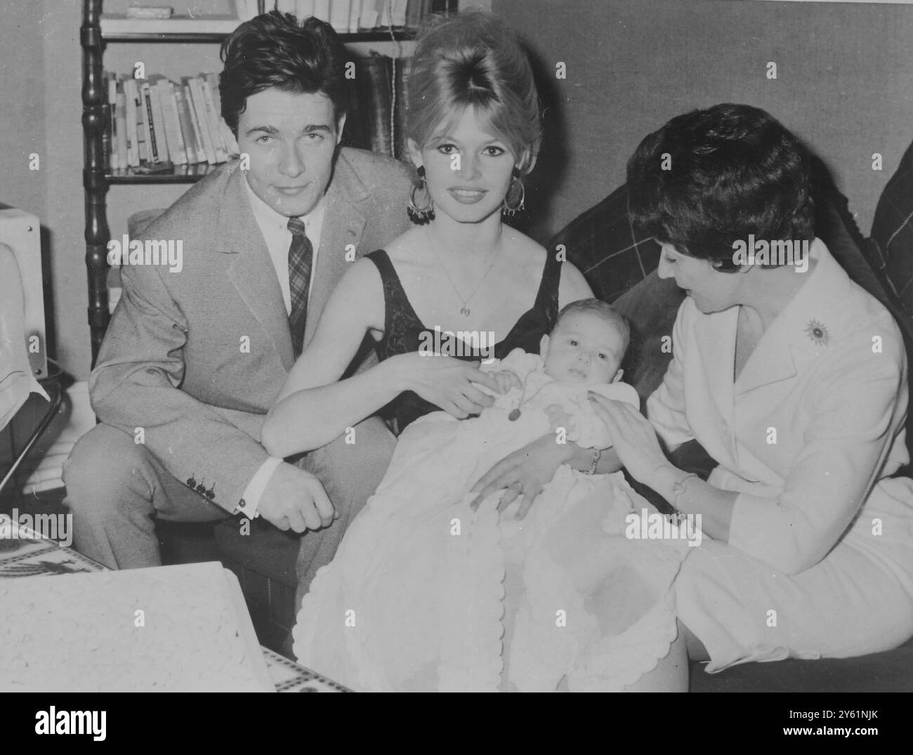 BRIGITTE BARDOT WITH NICHOLAS GODMOTHER CHARREIR / 11 MARCH 1960 Stock ...