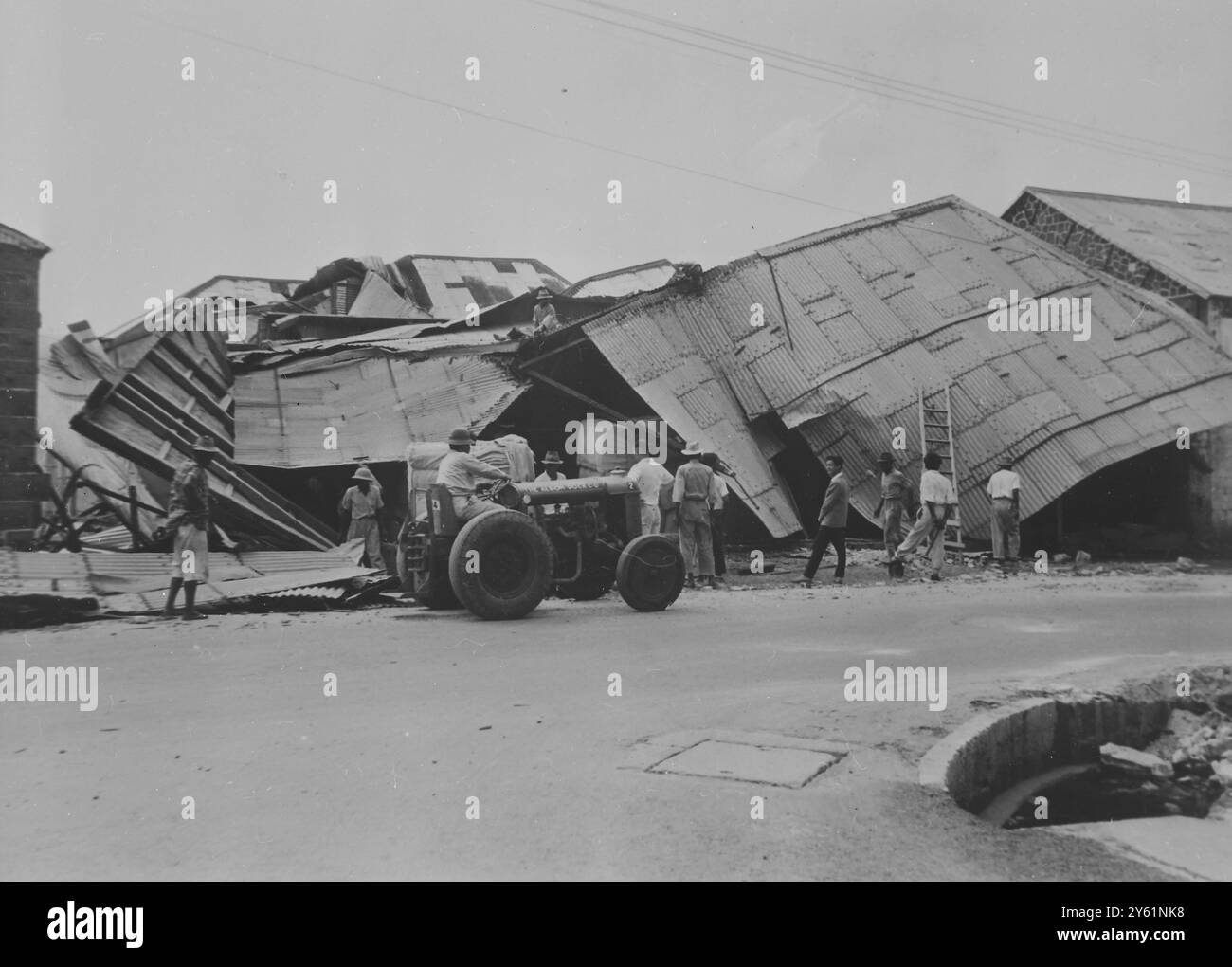 CYCLONES VIEW OF PORT IN MAURITIUS 11 MARCH 1960 Stock Photo - Alamy