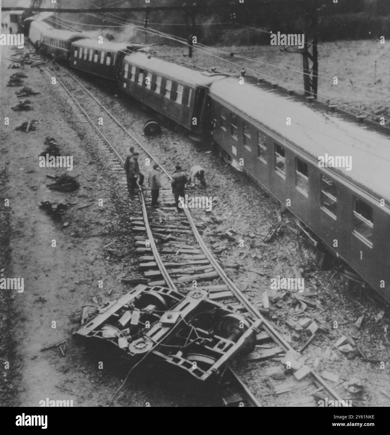 Archival train derailment Black and White Stock Photos & Images - Alamy