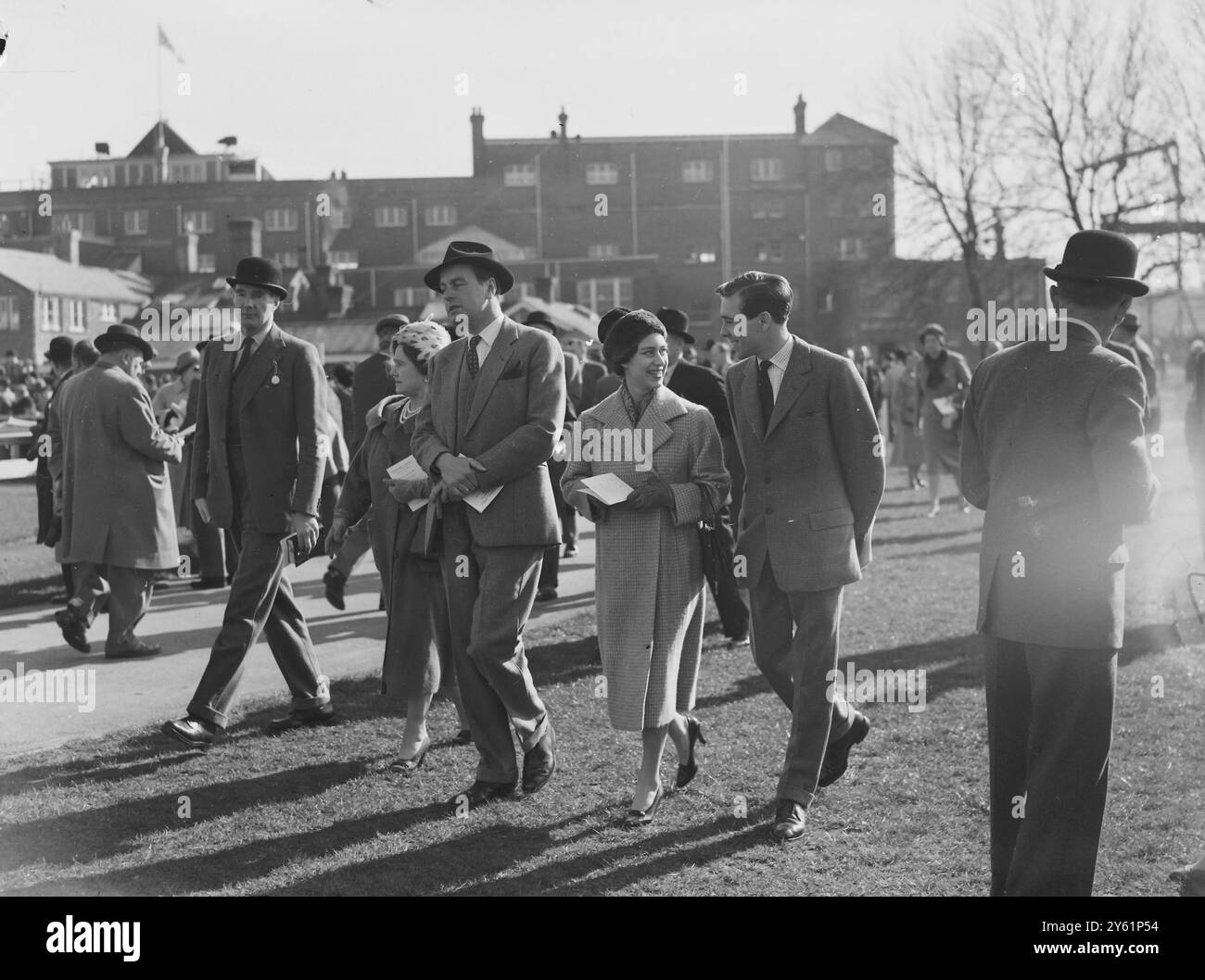 PRINCESS MARGARET ROSE WITH ANTONY ARMSTRONG-JONES PADDOCK WALKING IN ...