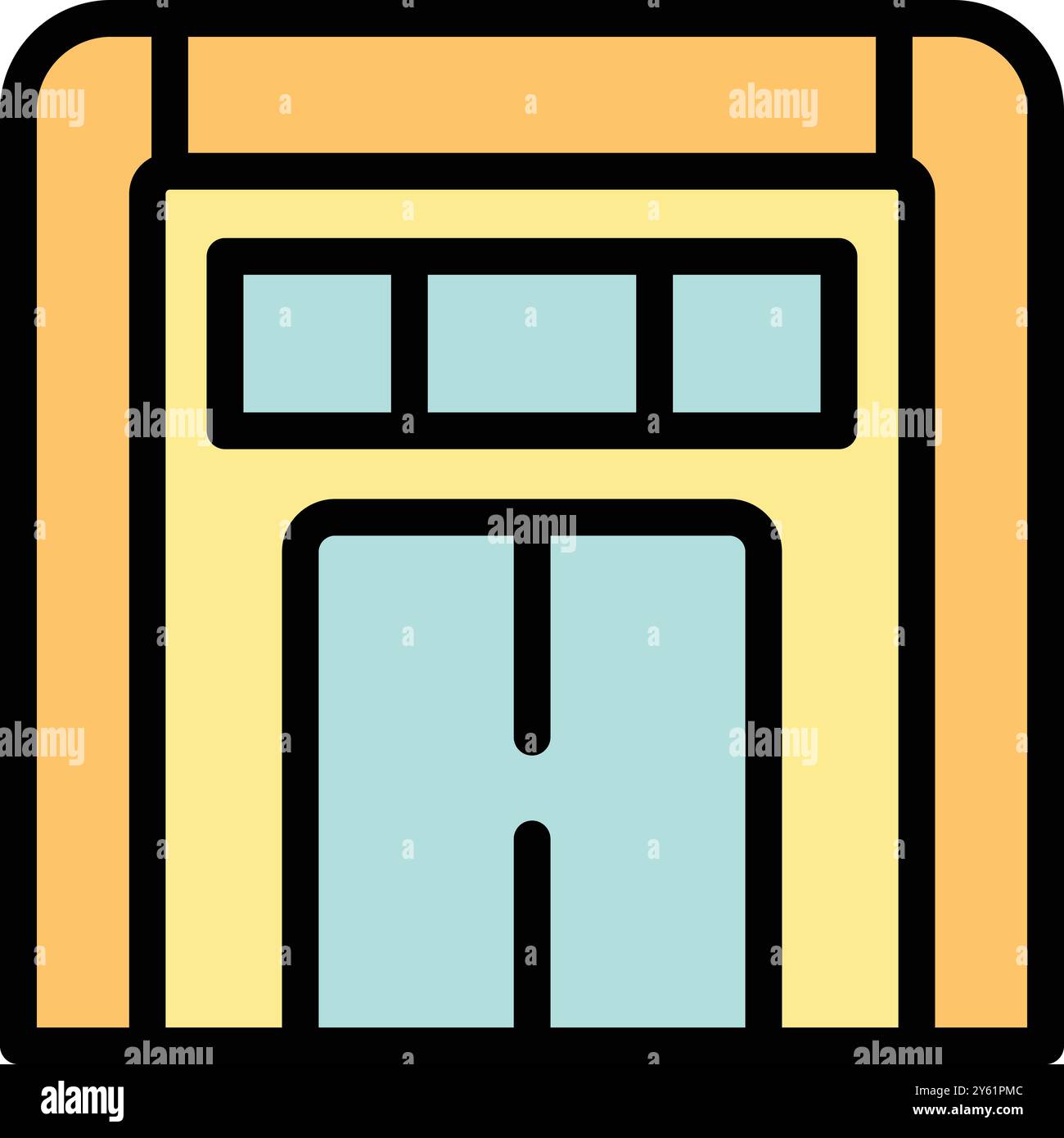 Elevator doors closed lift Stock Vector Images - Alamy
