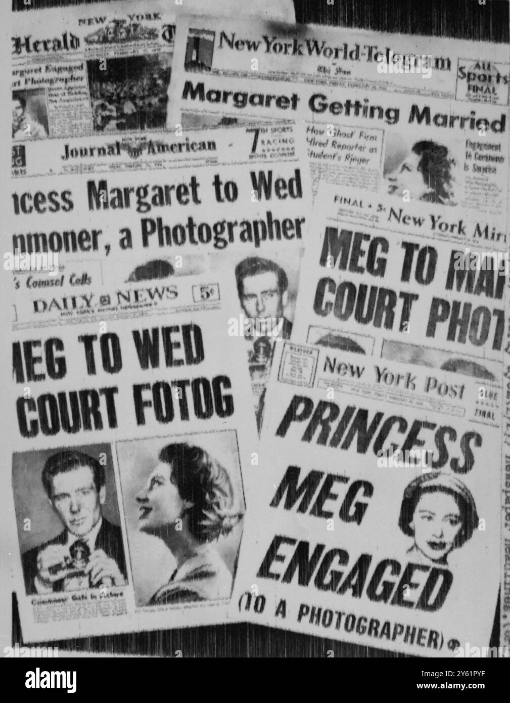 NEWSPAPER FRONT PAGE NEWS OF PHOTOGRAPHER MR ANTHONY ARMSTRONG-JONES TO ...