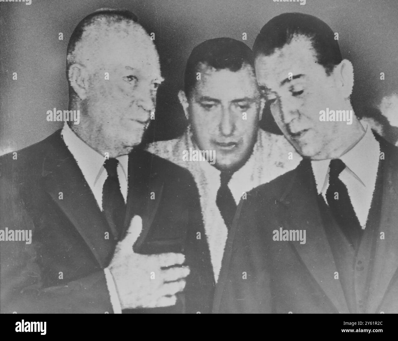 PRESIDENT DWIGHT EISENHOWER DISCUSSES THE PLANE CRASH HE VISITED WITH ...