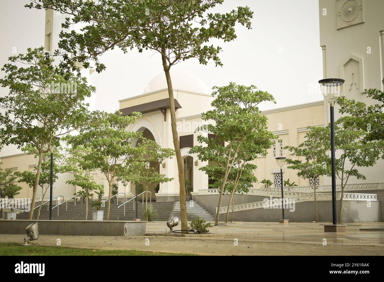 the exterior view of mosque and nature park at cairo egypt on day Stock ...