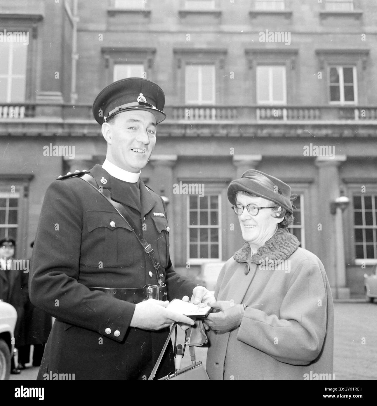 REVEREND EDWARD DEMPSEY AND MOTHER RECEIVES INVESTITURE AT BUCKINGHAM ...